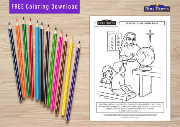 Celebrate St. Katharine Drexel's Feast Day![coloring download] - Holy ...